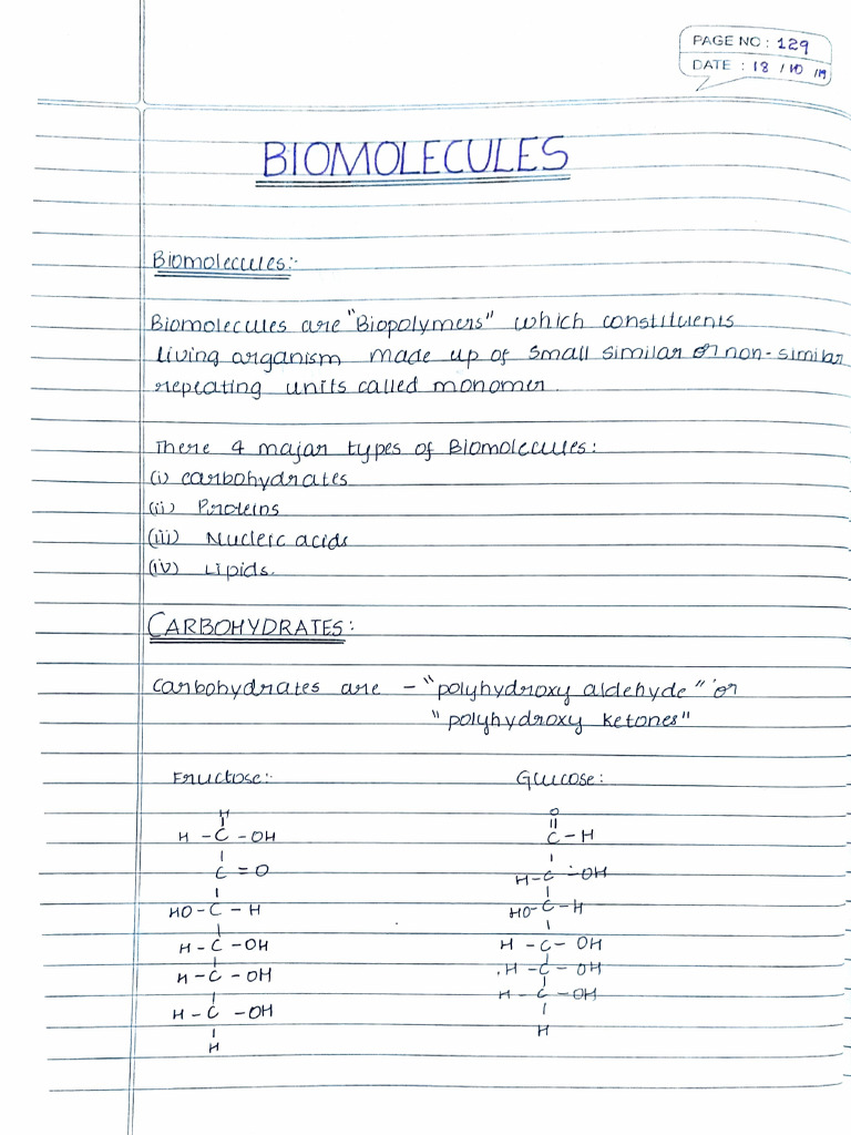 13) Biomolecules | PDF