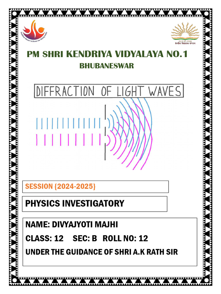 Project Phy Divya2 | PDF | Diffraction | Spectroscopy
