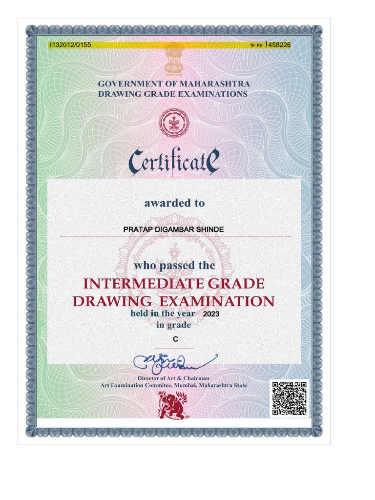 Intermediate Exam Certificate | PDF