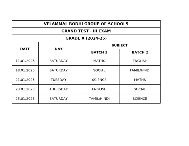 Grade-X Grand Test - III Exam Tt-1 | PDF