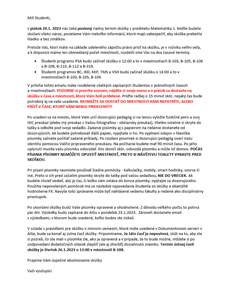 Skuska M1 Organizacia Termin1 | PDF