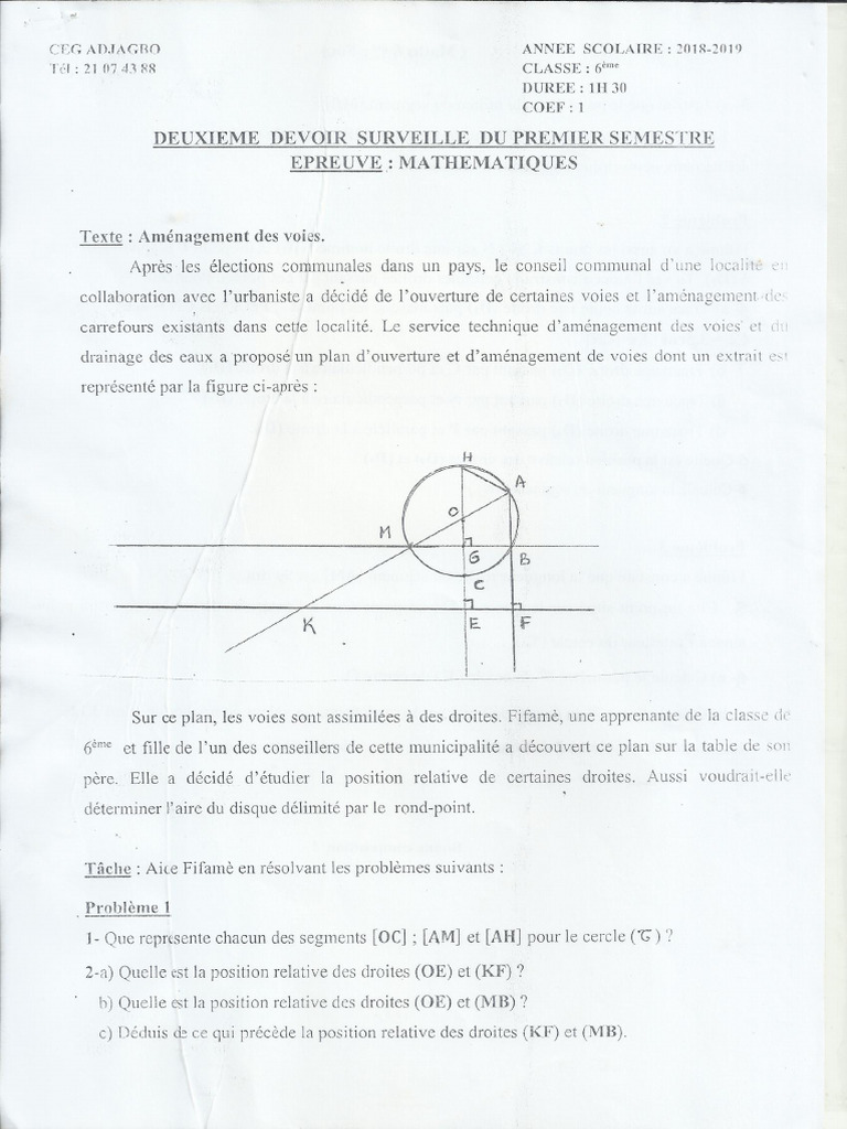 6eme 1er Sem 2eme Dev 2018 2019 004 | PDF
