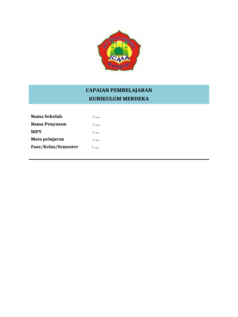 Contoh Format CP_SDIT_REV_2025 | PDF