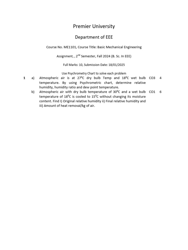 Assinment 2025 BME | PDF