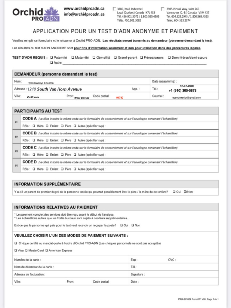 Test Paternité | PDF