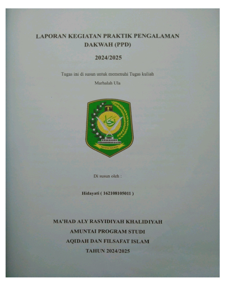 Laporan PPD Hidayati | PDF