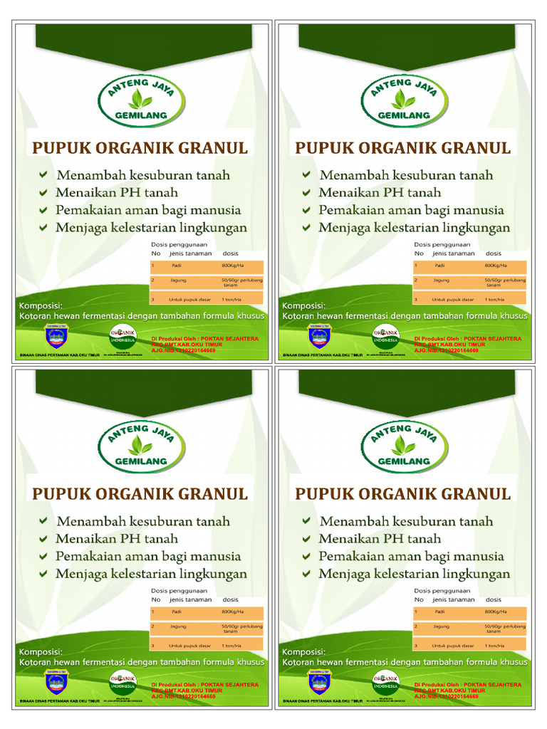 Anteng Pupuk Sticker | PDF