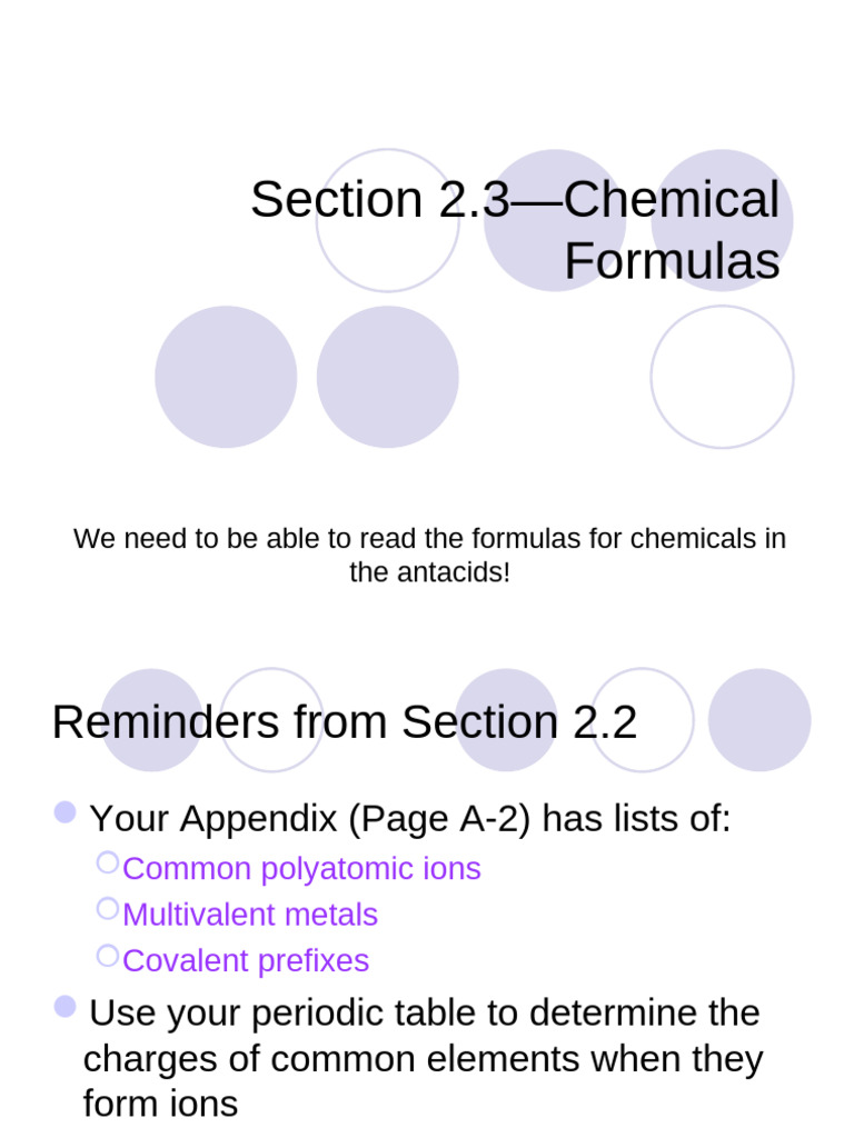 2.3_Powerpoint | PDF | Ion | Chemical Compounds