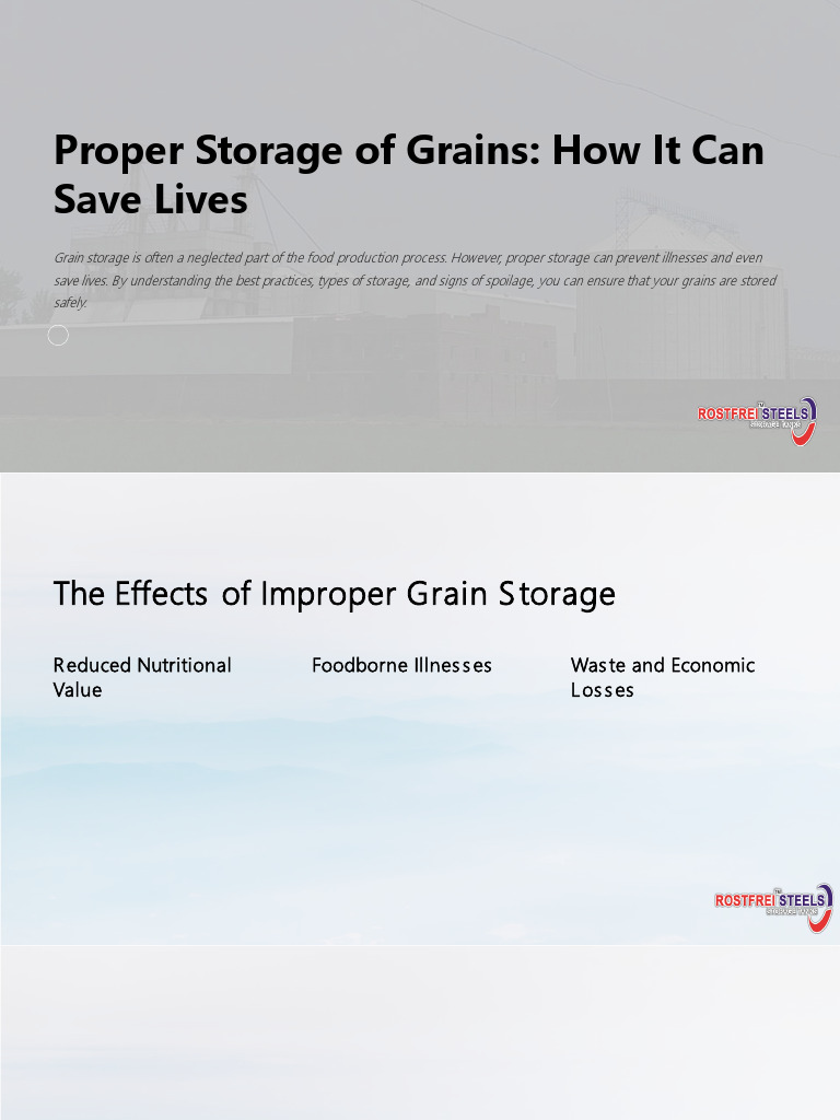 Proper-Storage-of-Grains-How-It-Can-Save-Lives (1) | PDF | Food Storage