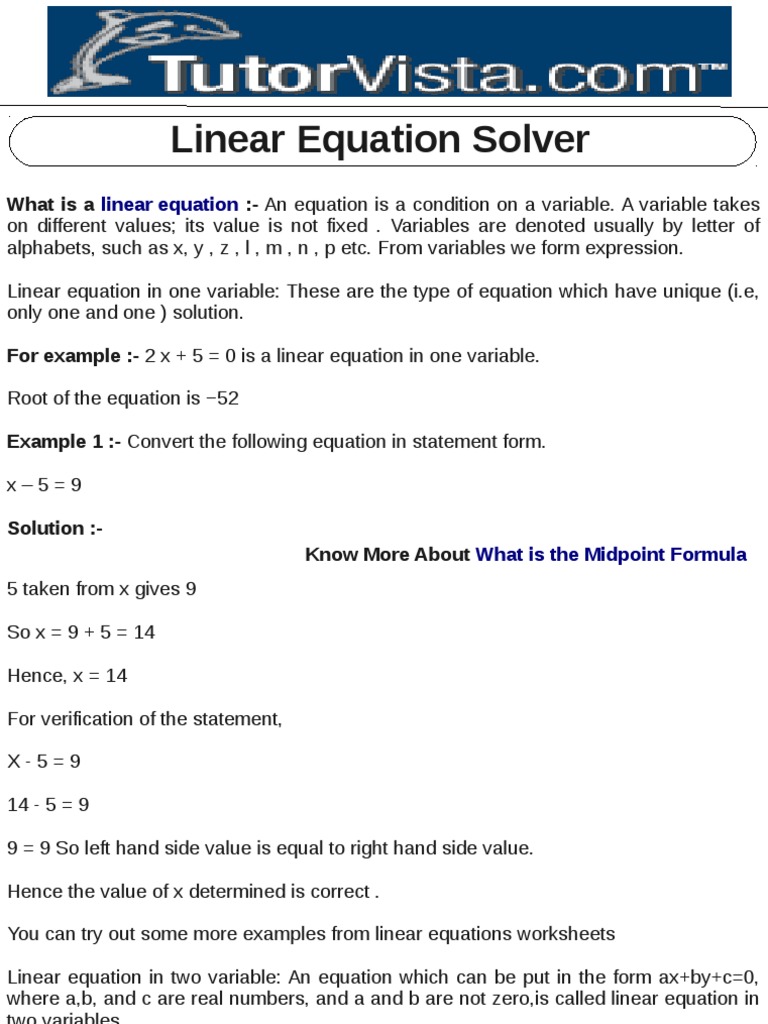 Understanding Linear Equations Explained | PDF | Language Arts & Discipline