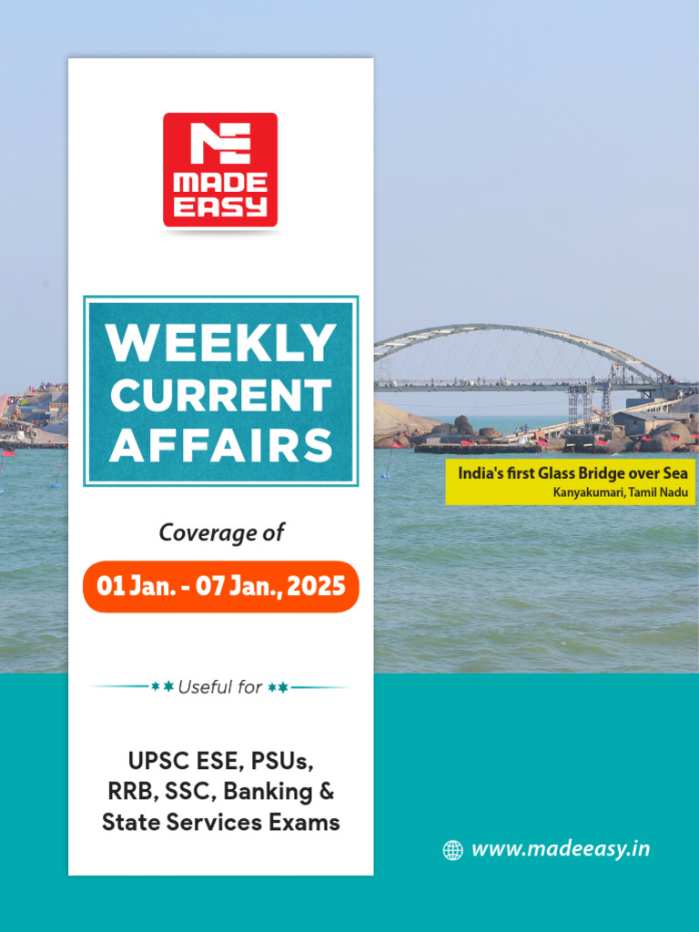 Weekly Current Affairs: Jan 1-7, 2025 | PDF