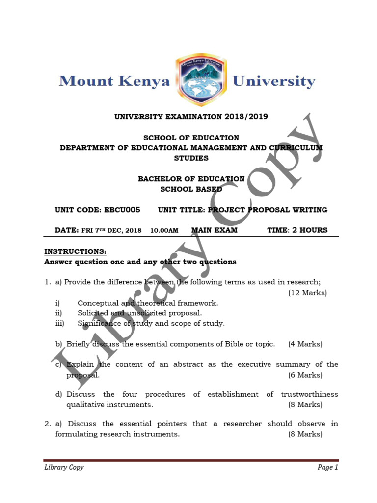 Ebcu005 Project Proposal Writing SB Main | PDF
