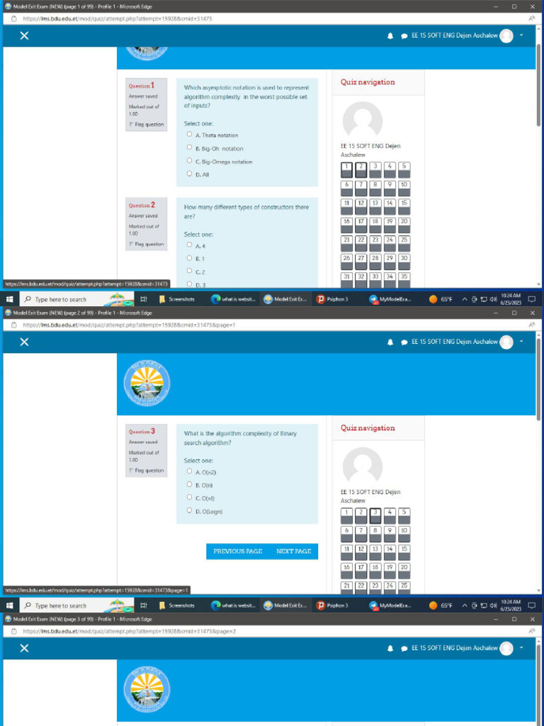 Bahir Dar University (BDU) Model Exit Exam | PDF