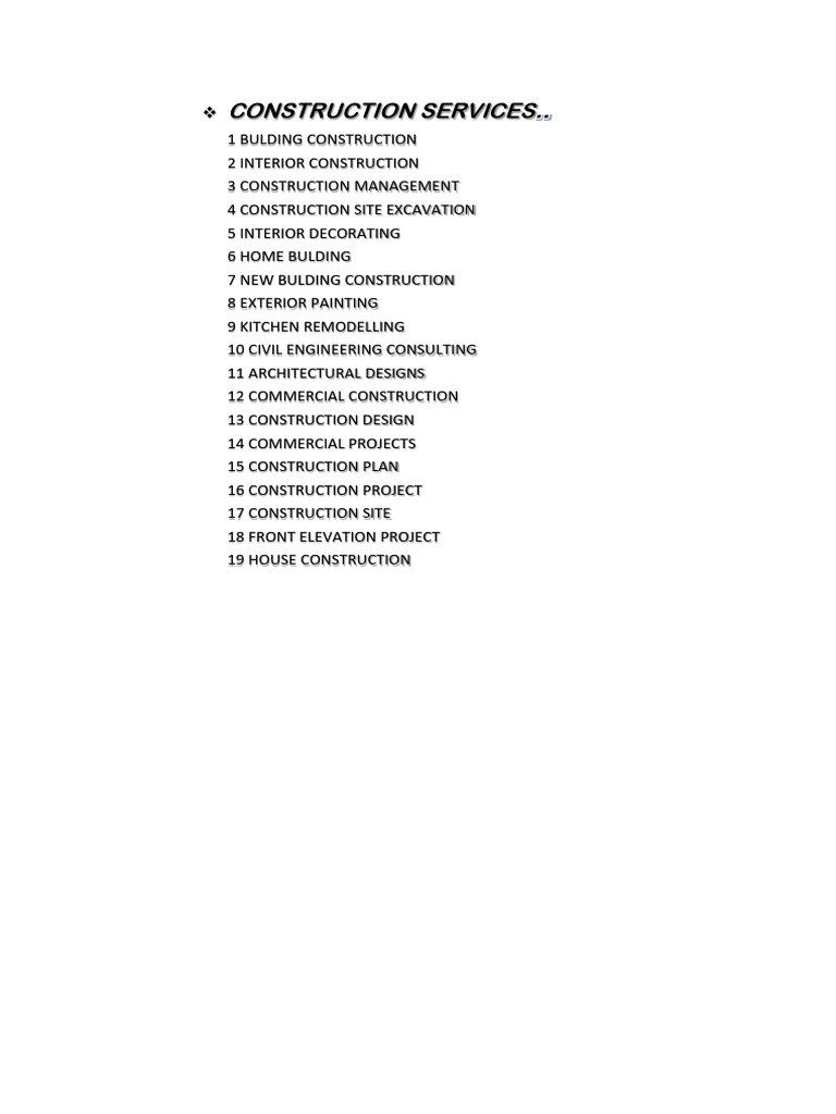 CONSTRUCTION SERVICE1 | PDF