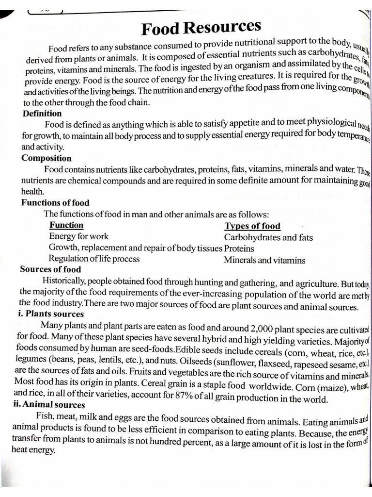 Food Resources | PDF