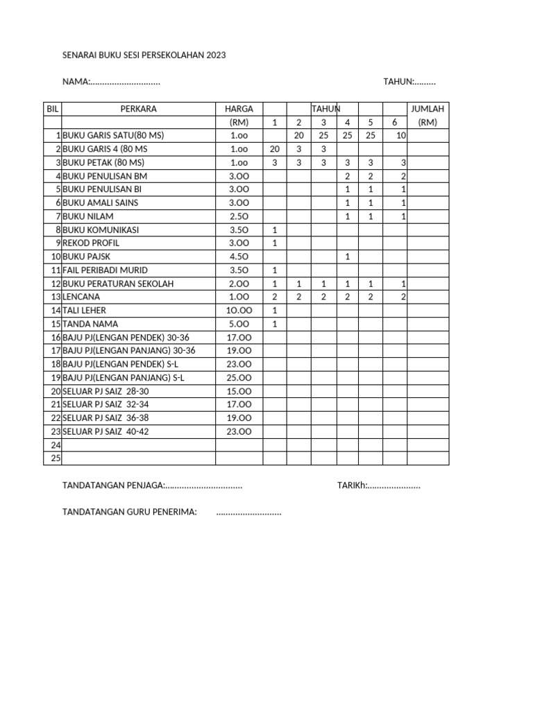 Senarai Buku 2023 | PDF