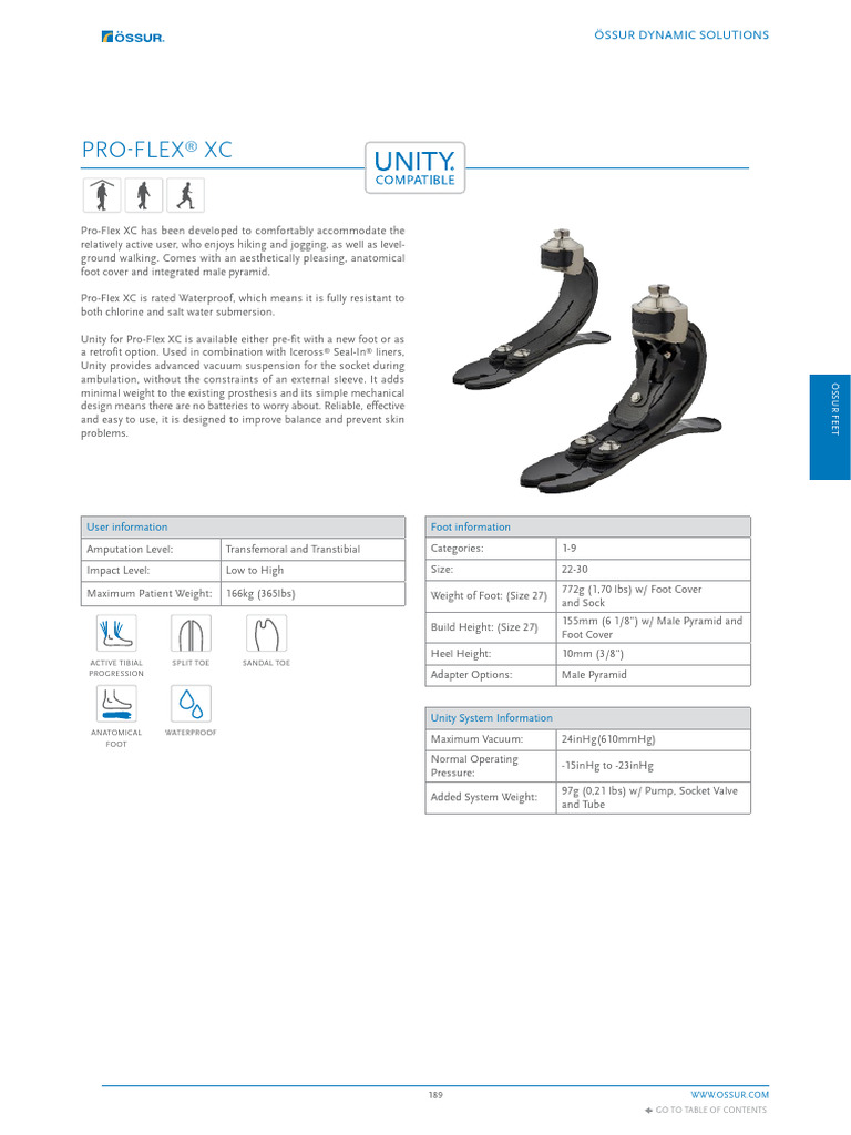 Pro-Flex XC Waterproof Prosthetic Foot | PDF | Prosthesis ...
