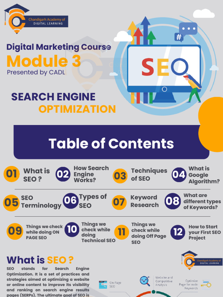 CADL Module 3 - Search Engine Optimization | PDF | Search Engine Optimization | Search Engine ...