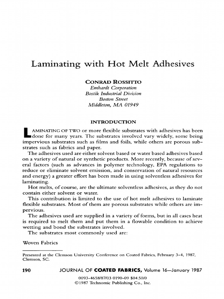 Laminating_with_Hot_Melt_Adhesives | PDF | Adhesive | Lamination