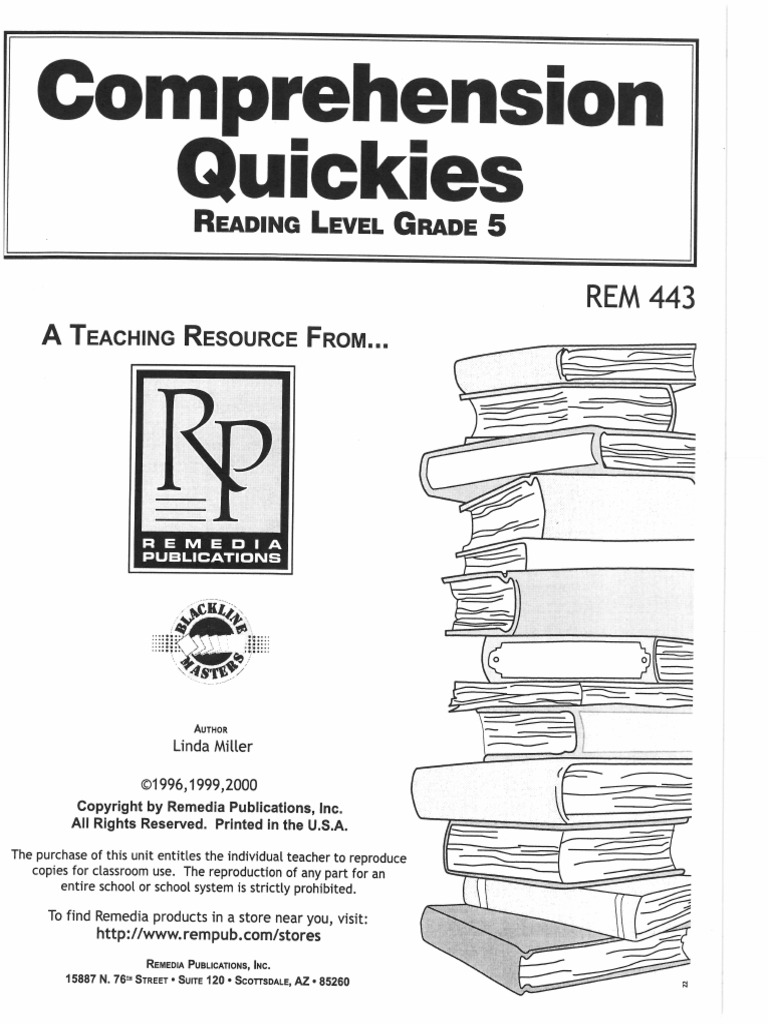 Comprehension Quick Practice 5th | PDF