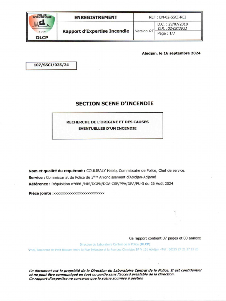 Rapport D'expertise Incendie | PDF