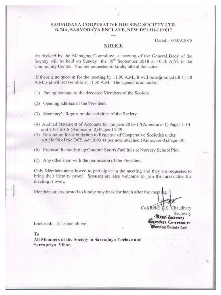 Circular Reg. Agm Output | PDF