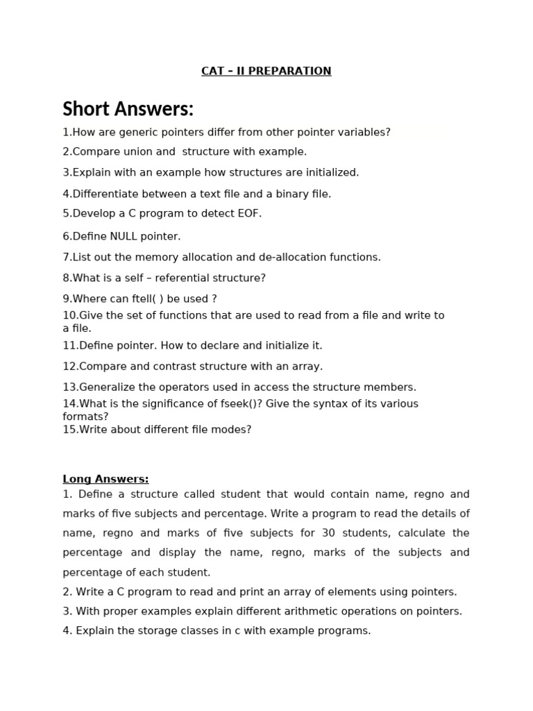 CAT II Preparation | PDF