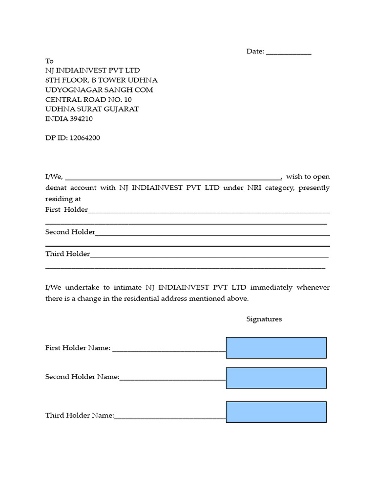NRI-Declaration-for-Address 1 | PDF