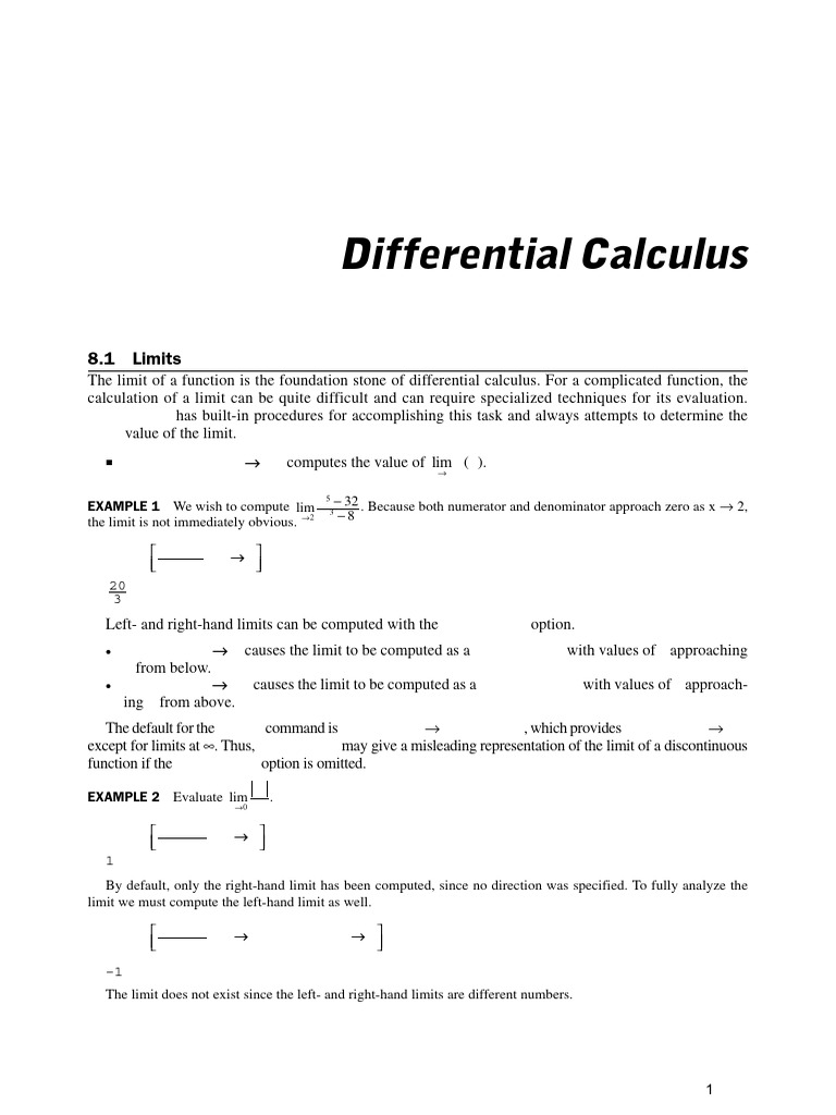 Differential Calculus | PDF | Mathematical Objects | Mathematical Relations