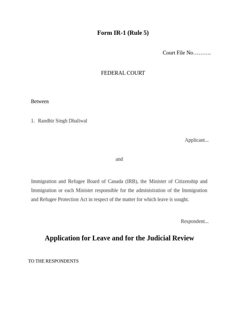 Form IR | PDF