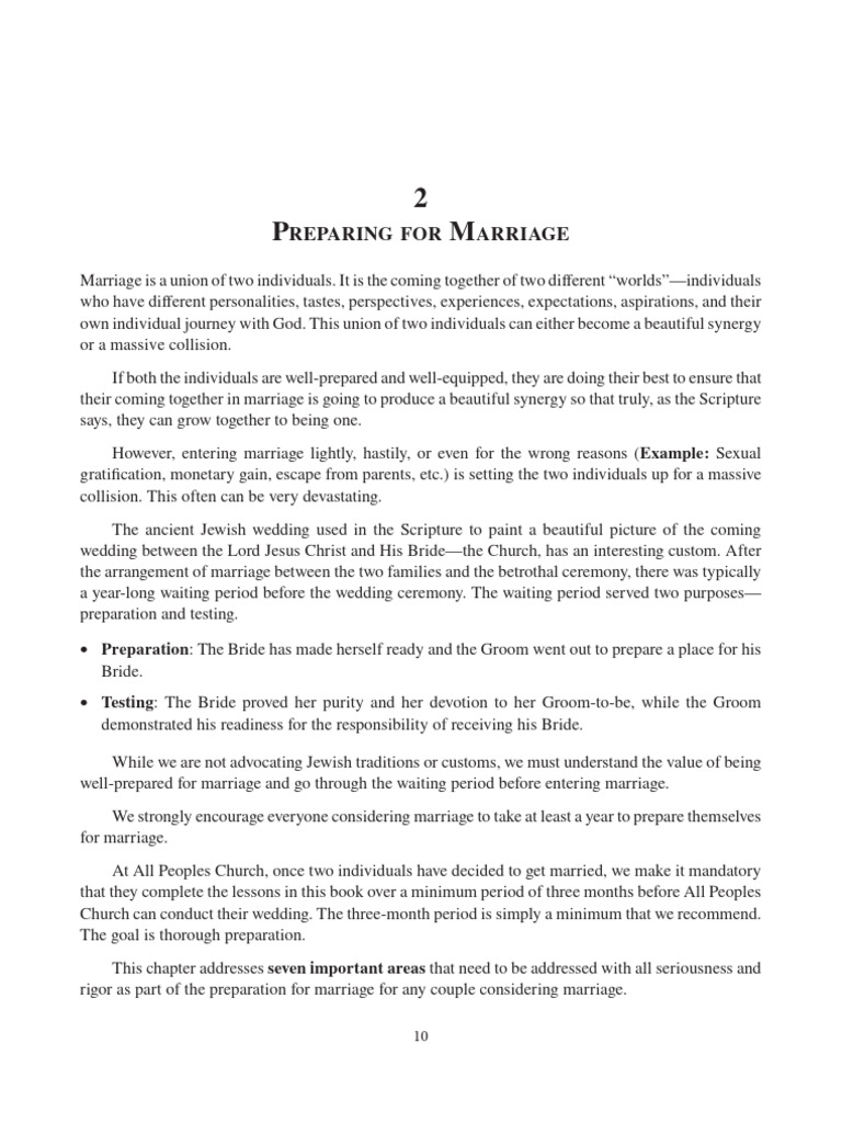 Essential Marriage Preparation Guide | PDF | Marriage | Wedding