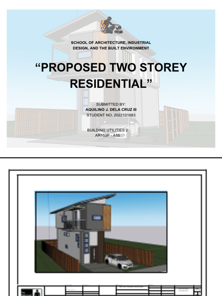 Two Storey Residential House Model | PDF