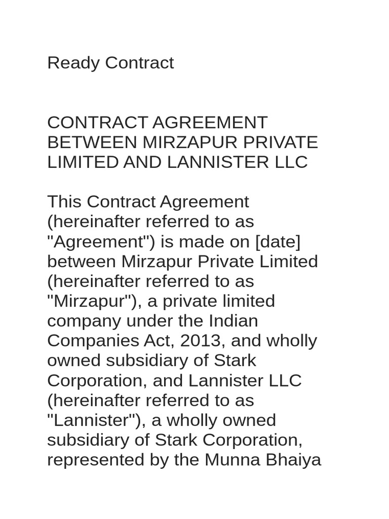 Final Contract + Memo - 230401 - 115632 | PDF | Indemnity | Arbitration