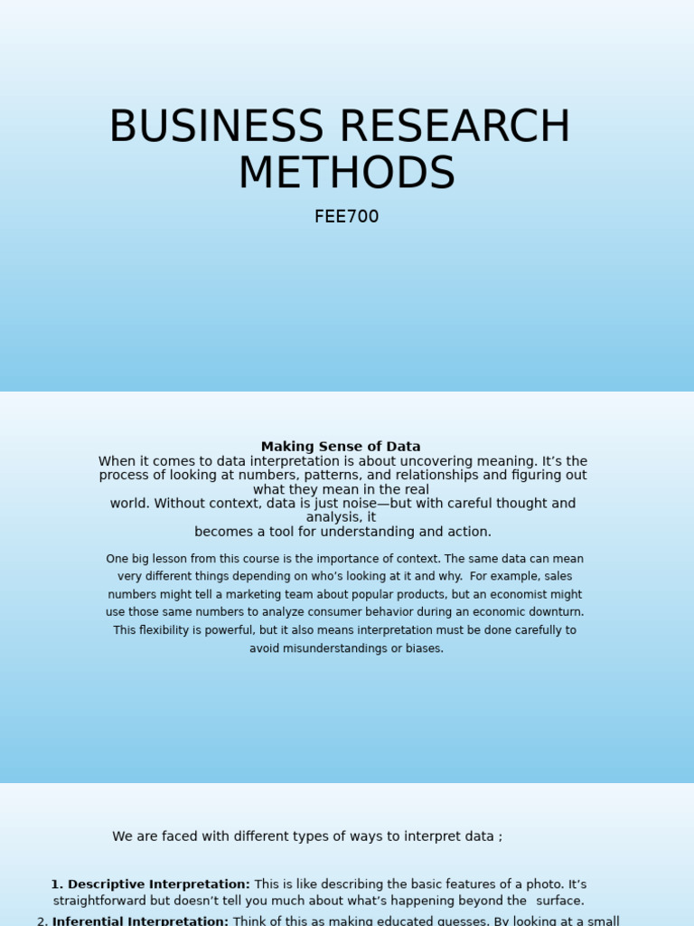 Understanding Data Interpretation Methods | PDF | Survey Methodology | Data