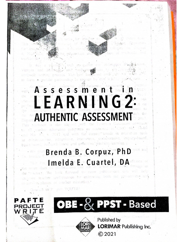 Assessment in Learning 2 | PDF