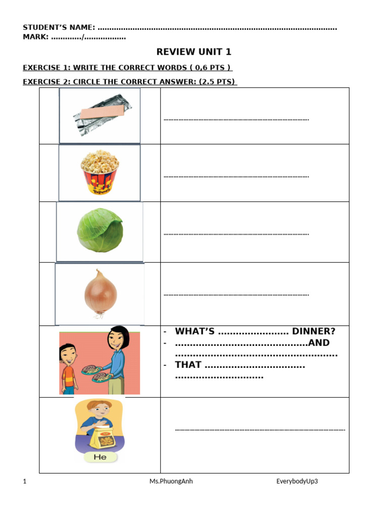 Everybody Up 3 Unit 1 Reading Comprehension Exercises - 92179 | PDF ...