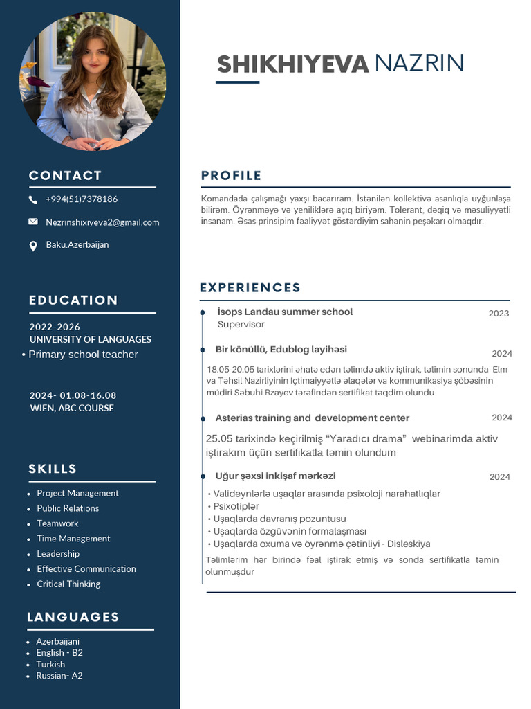 Blue Simple Professional CV Resume PDF | PDF