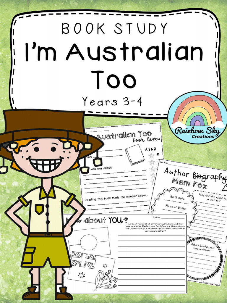 I’m Australian Too Book Study Activities | PDF | Australia