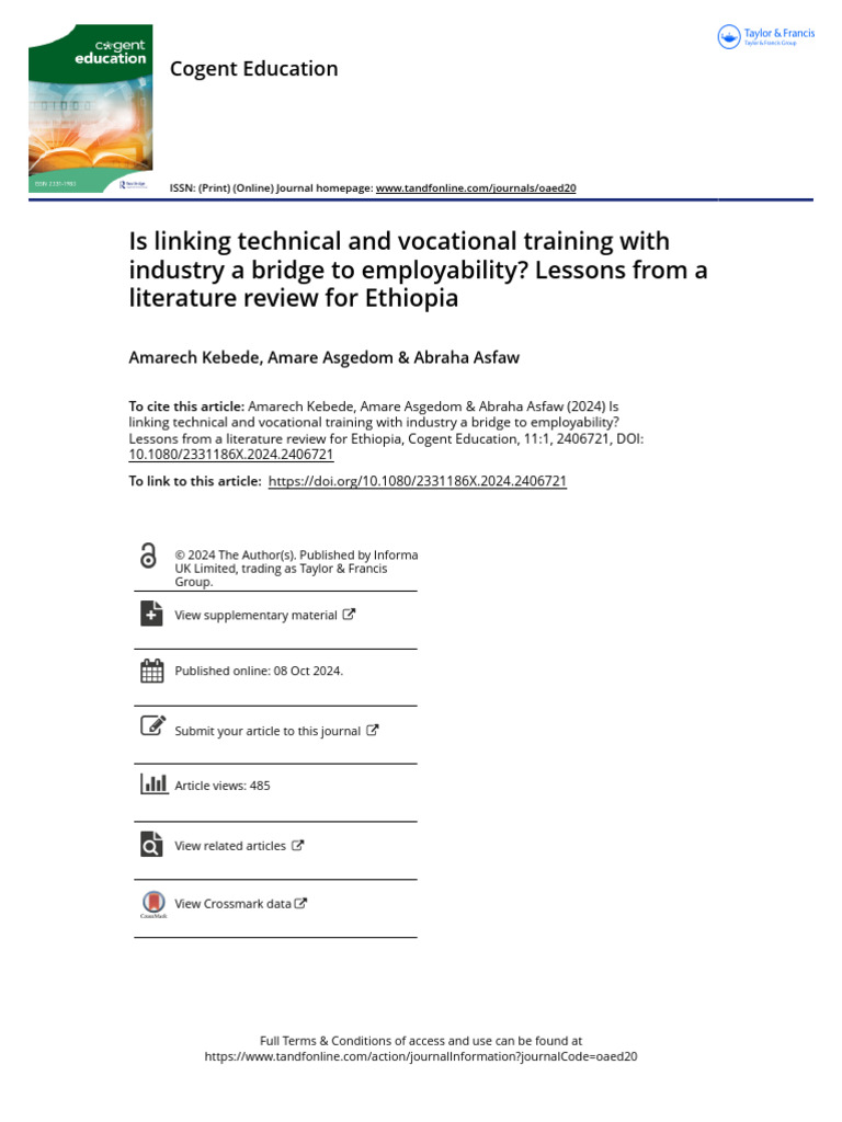 Is Linking Technical and Vocational Training With Industry A Bridge To ...