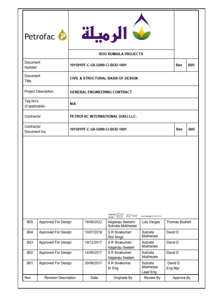 Civil & Structural Design Basis Document | PDF | Concrete | Screw