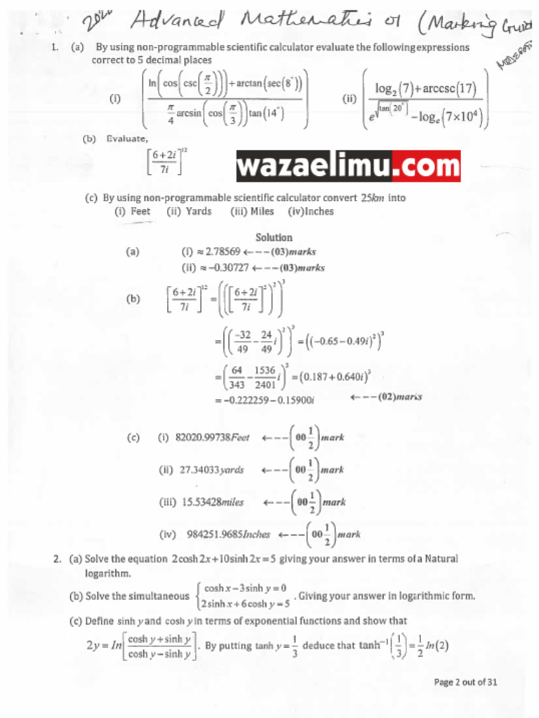 adv maths 01 ms - WAZAELIMUCOM_250103_225459 | PDF