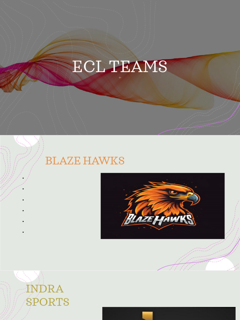 ECL Teams and Captains Overview | PDF
