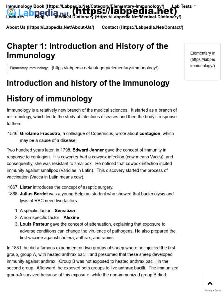 Introduction To Immunology | PDF | Immune System | Antigen