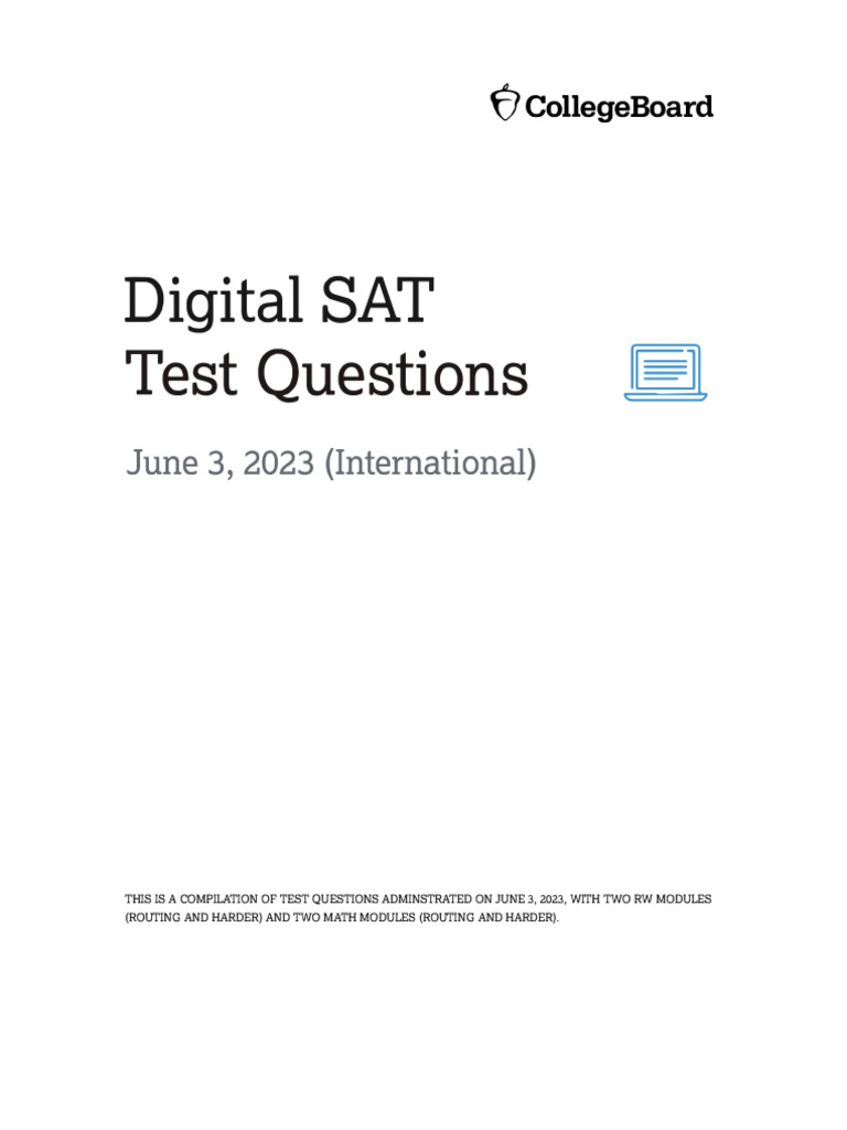 Dsat June 2023真题（附答案） | PDF