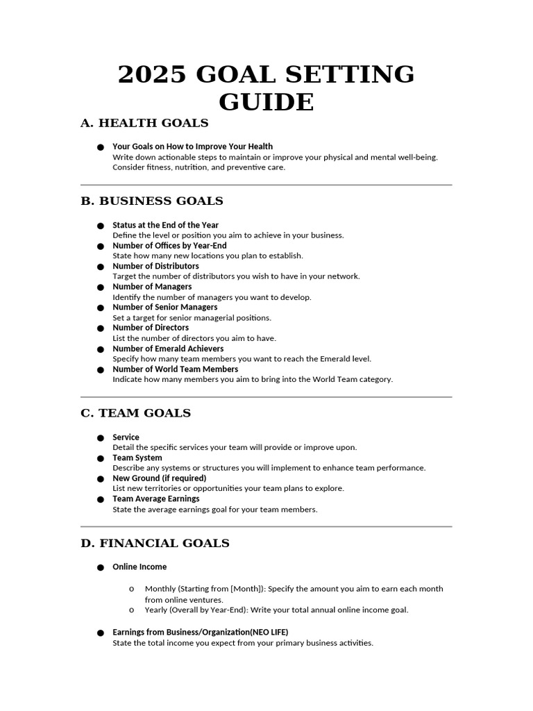 Comprehensive Goal Setting Guide | PDF | Mentorship | Goal