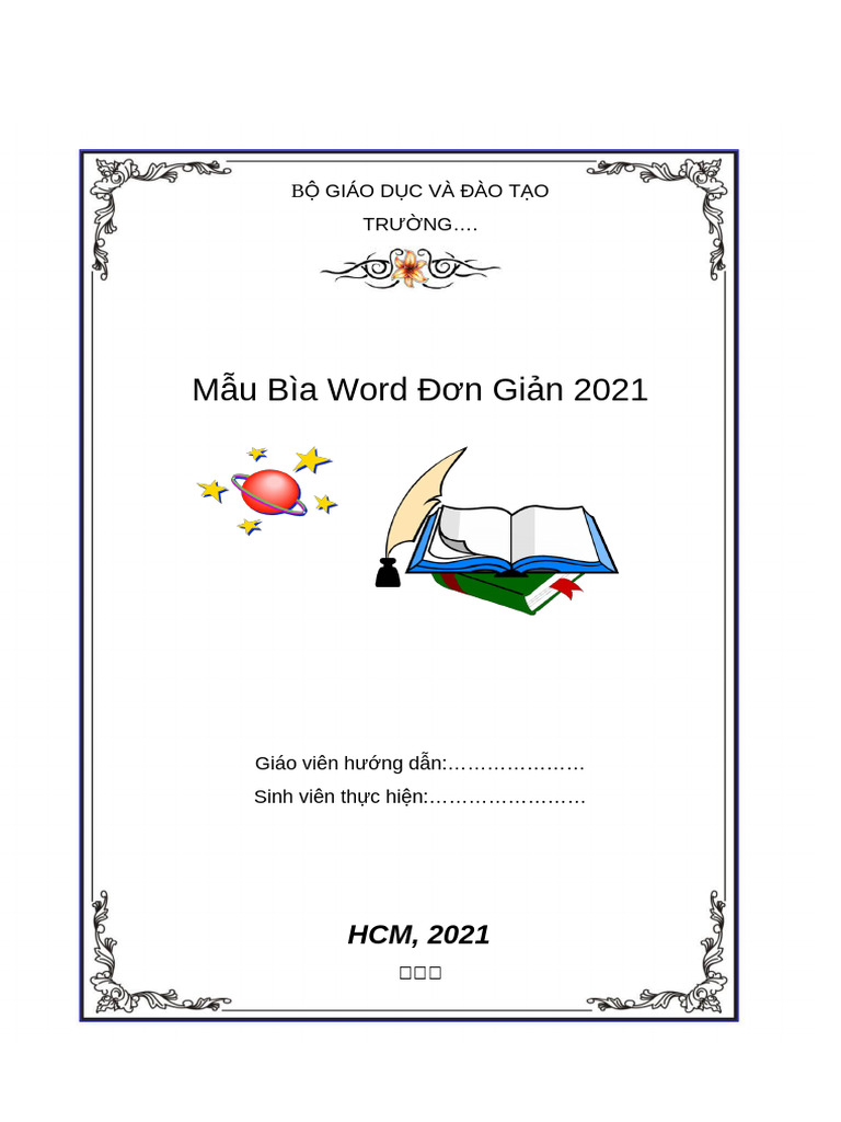 Tai Mau Bia Word Don Gian 2021 Dep Mau So 4 | PDF