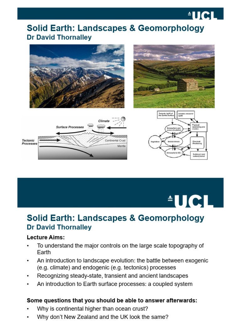 Earth's Topography & Geomorphology | PDF | Geomorphology | Earth
