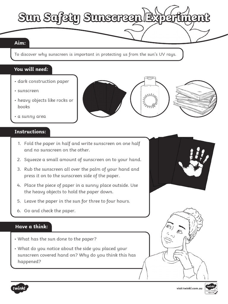 Au SC 1643778306b Sun Safety Sunscreen Experiment Black and White | PDF ...