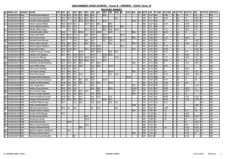 f4 Opener Missing Marks | PDF