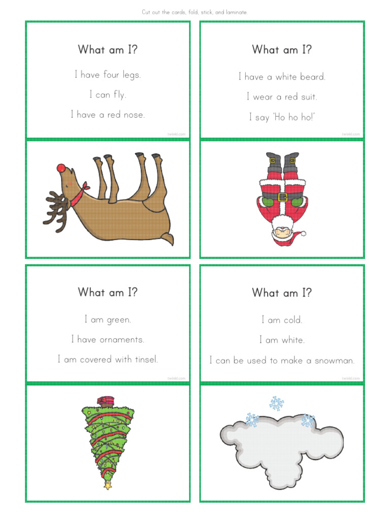 Us T S 3522a What Am I Christmas Guessing Game Super Eco Color - Ver ...